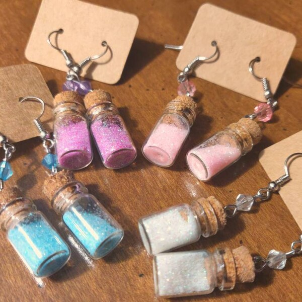Tiny Bottle Earrings - Etsy