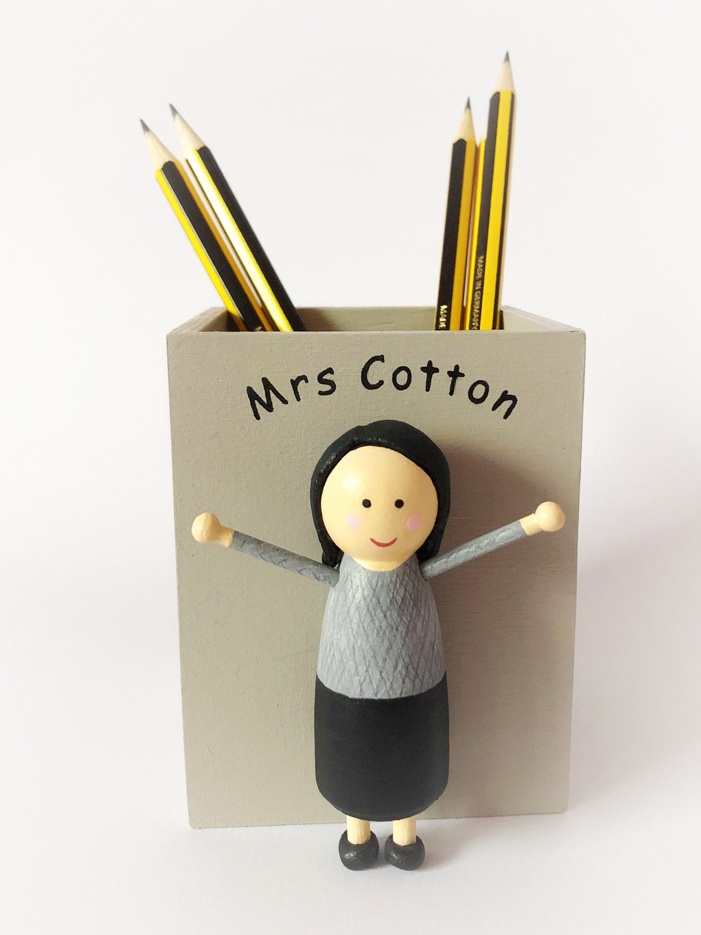 Personalised Pencil Pots Desk Tidy Pen Pot Teacher Gift - Etsy Israel