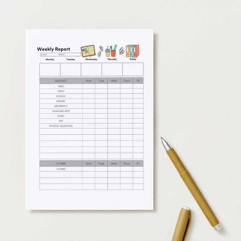 Homeschool Record Keeping Bundle: Weekly Tracker & Attendance Sheet ...