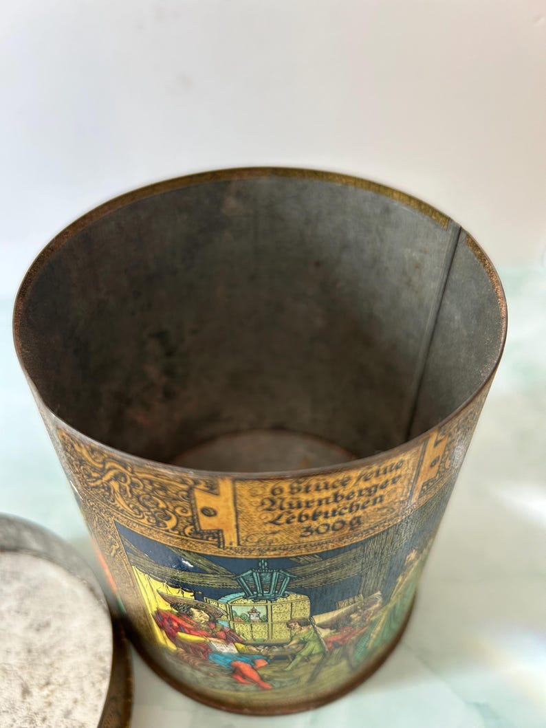 Vintage E. Otto Schmidt Lebkuchen Tin – German Medieval Lithograph ...