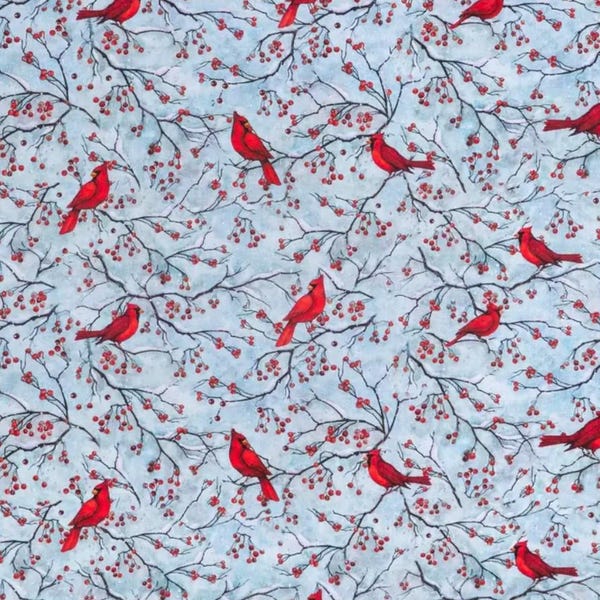 Cardinal Fabric - Etsy Canada