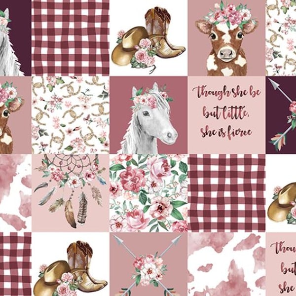 Girl Cow Western Fabric - Etsy