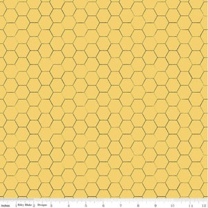 Honey Bee Fabric, Honeycomb Fabric, Riley Blake Fabric, Yellow Quilting ...