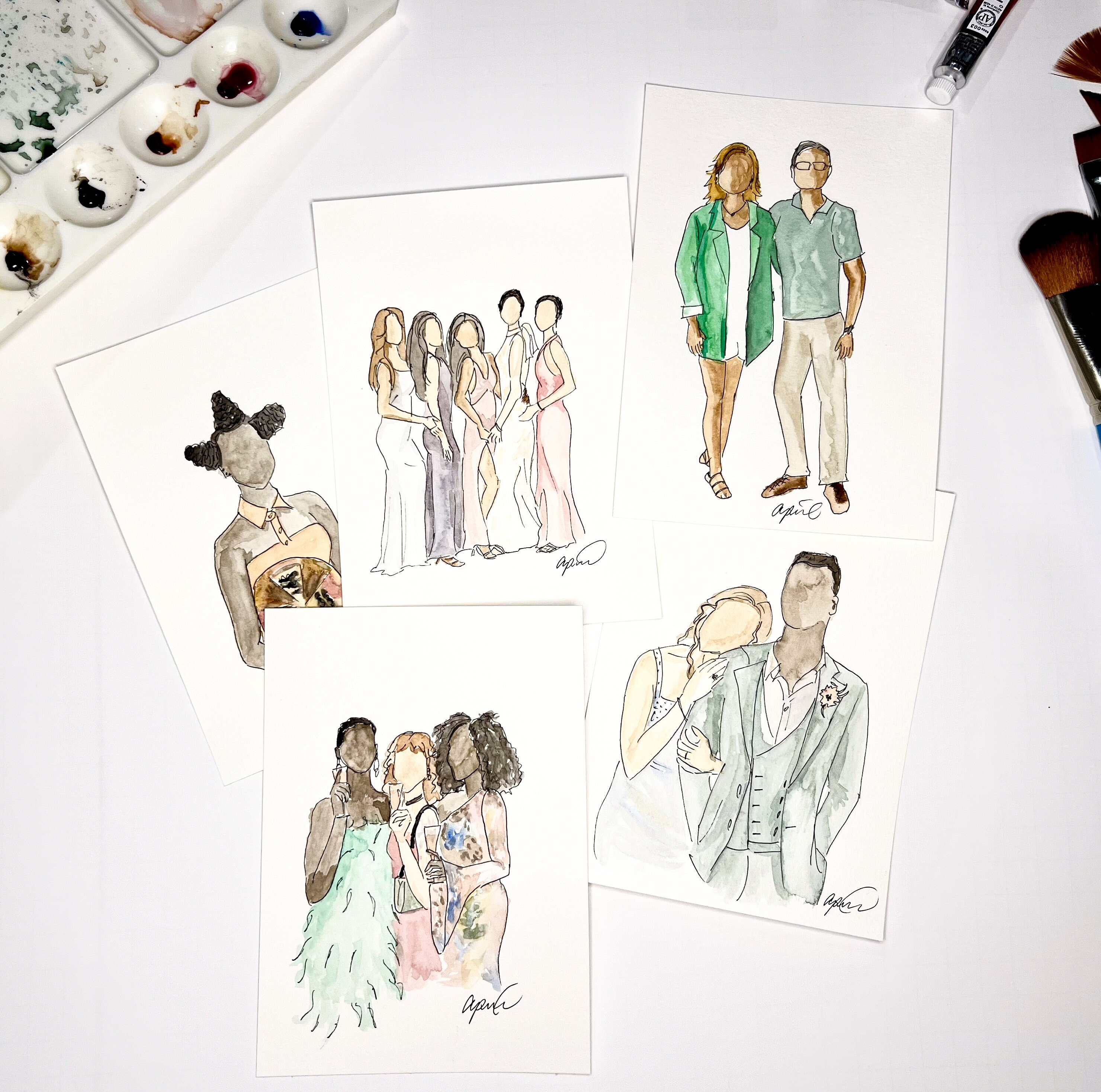 Live Guest Portraits, Watercolor Guest Portraits, Live Guest ...