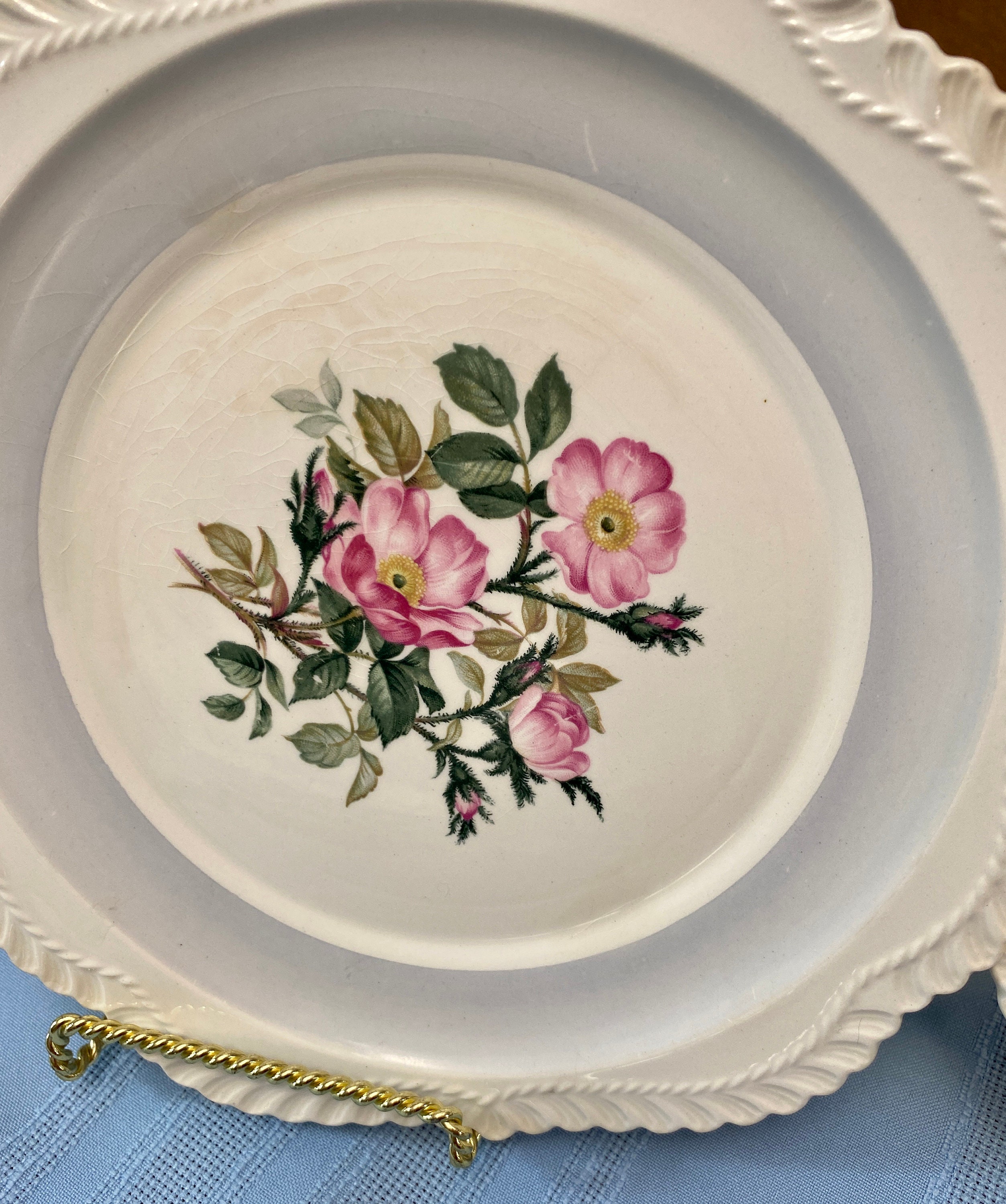 RARE royal Gadroon Harker Pottery Plates. 8 Dinner - Etsy