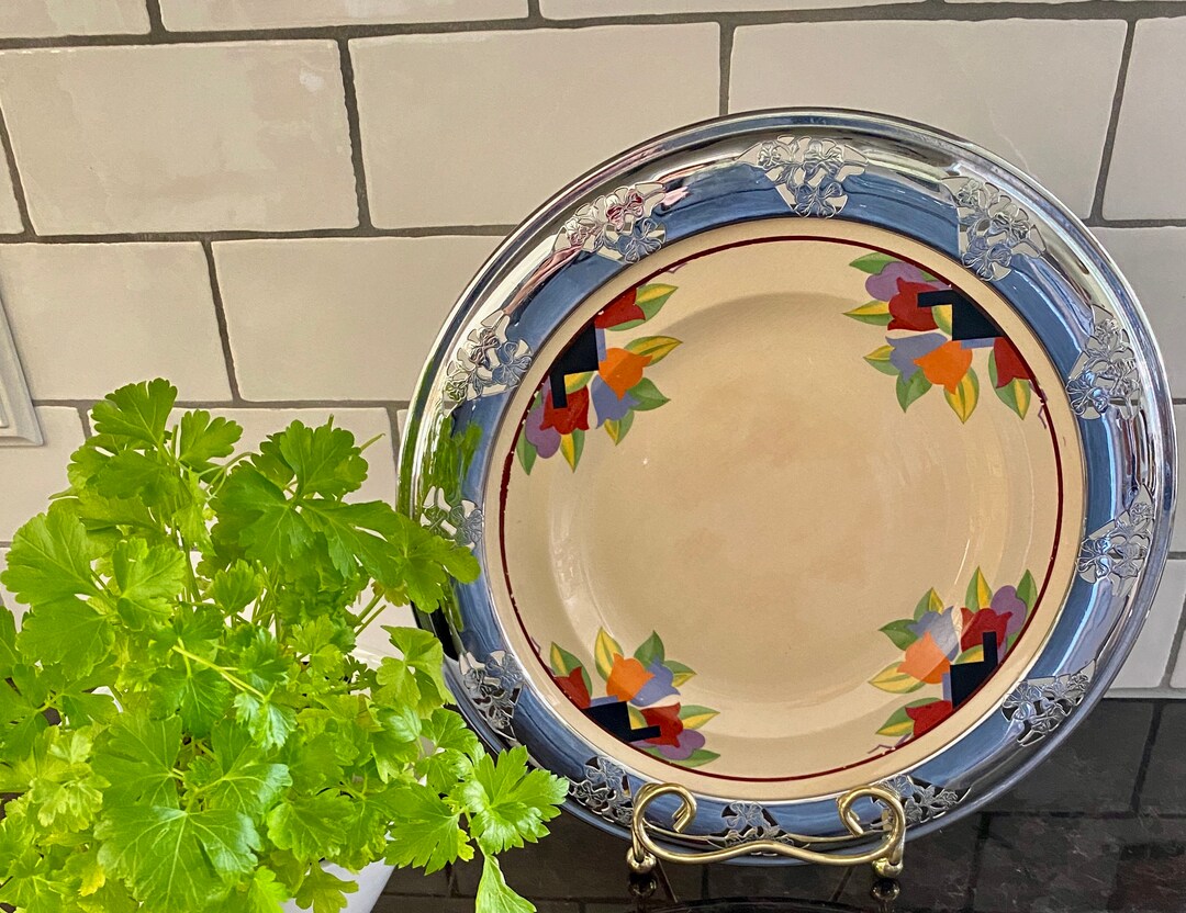 Beautiful ART DECO Serving Plate, Platter, Tray by UMBERTONE Farberware ...