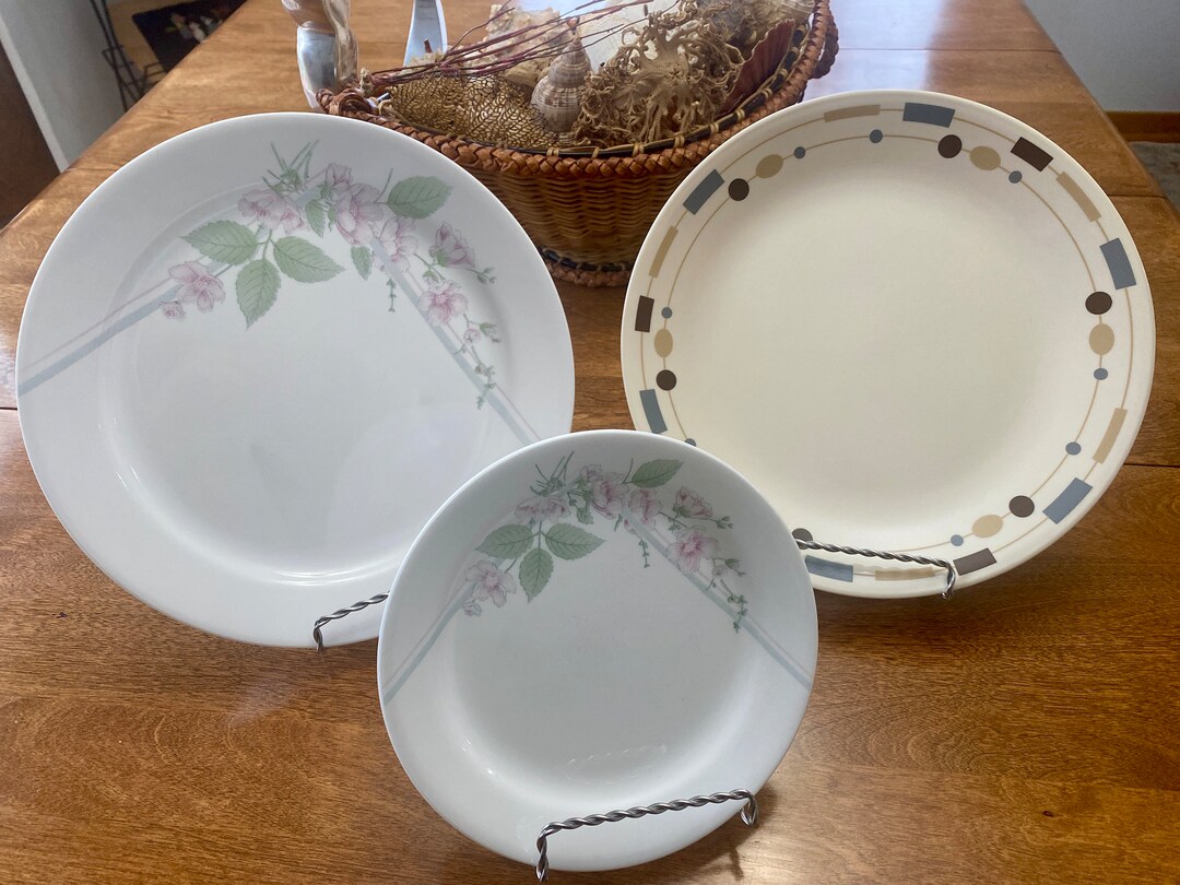 CORELLE VERANDA Pattern, Dinner Plates,dessert Plates. Corelle Vitrelle ...