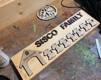 Dog House Family Sign - Etsy
