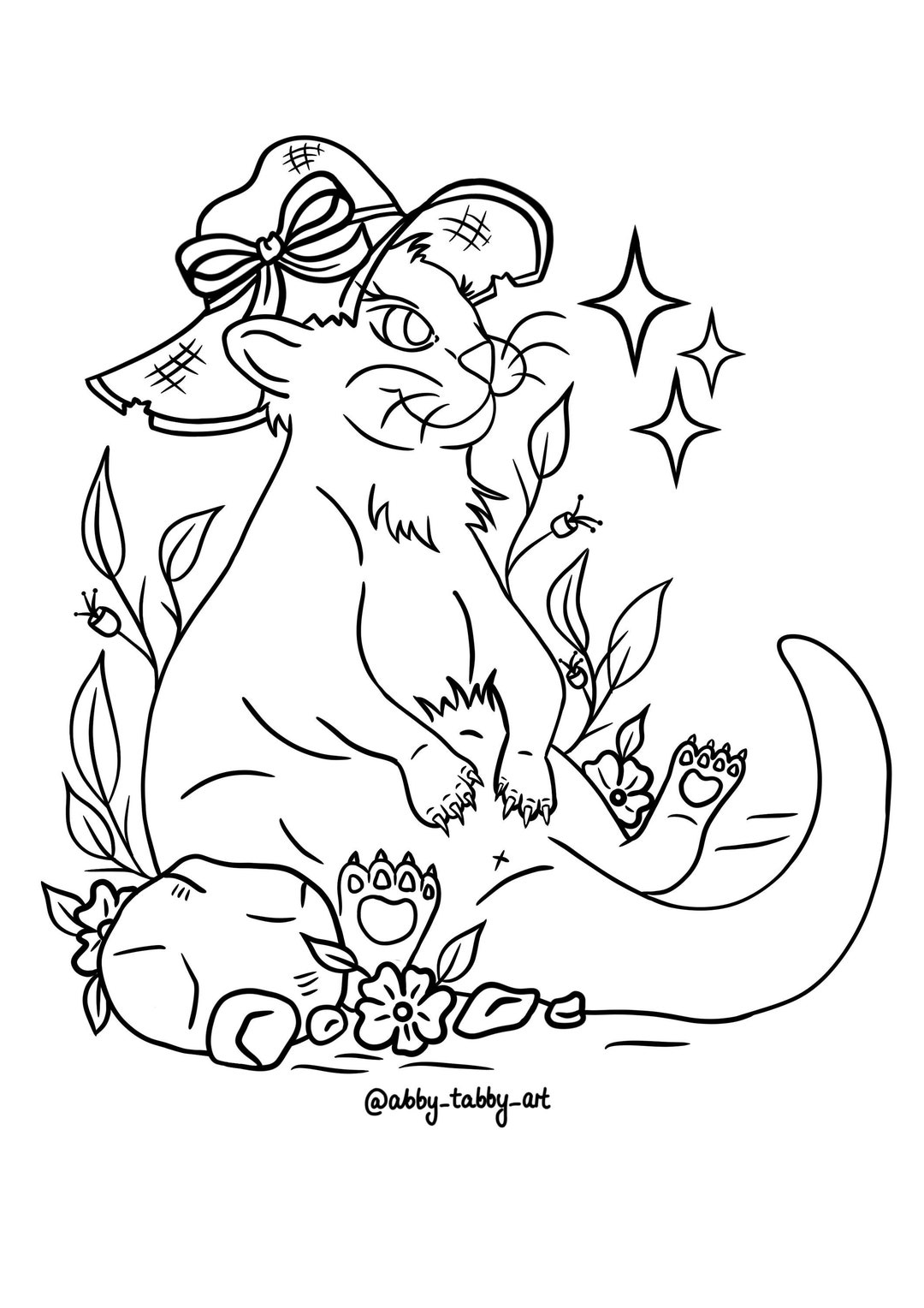 Odette the Otter Digital Colouring Page Instant Download No AI - Etsy