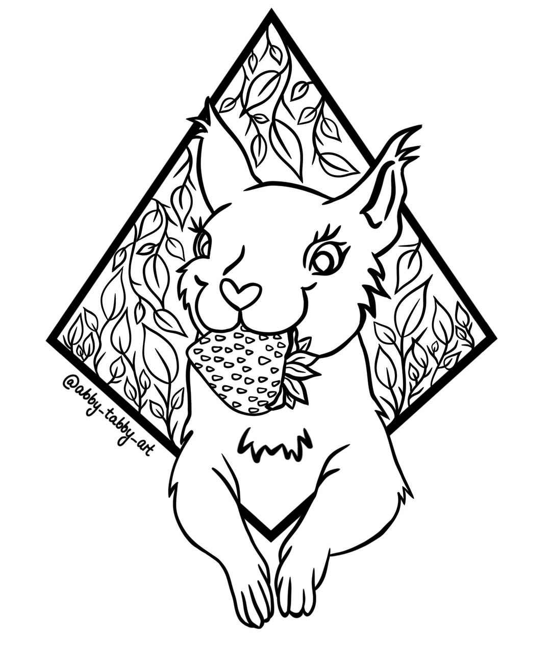 Saffie the Squirrel - Digital Colouring Page - Instant Download - No AI ...