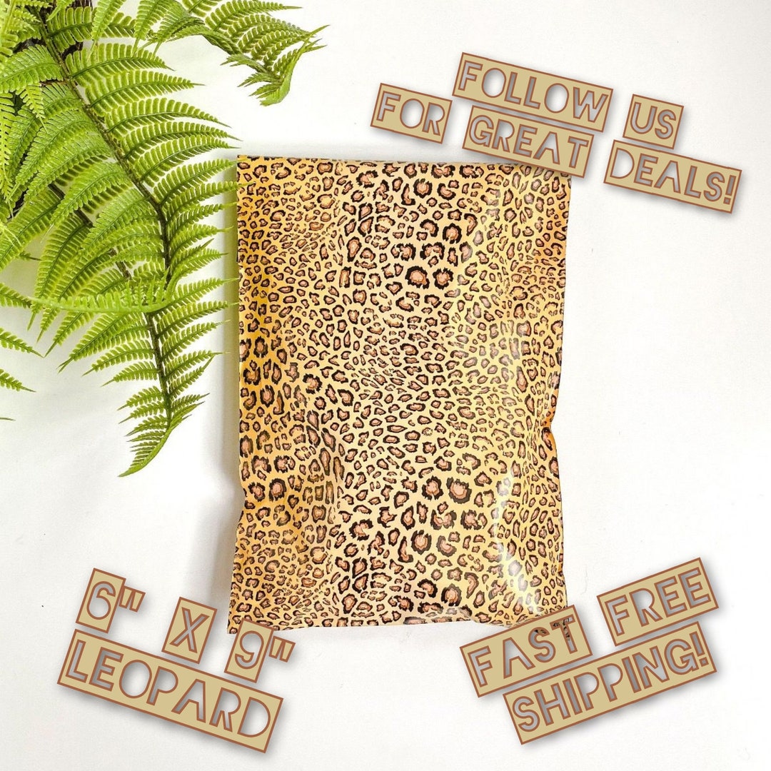 6"x9" Leopard Poly Mailers / Fast FREE Shipping / Designer Shipping ...