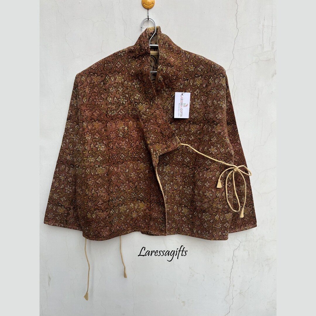 Vintage Kantha Jacket - Handmade Indian Cotton Reversible Kimono-unique ...