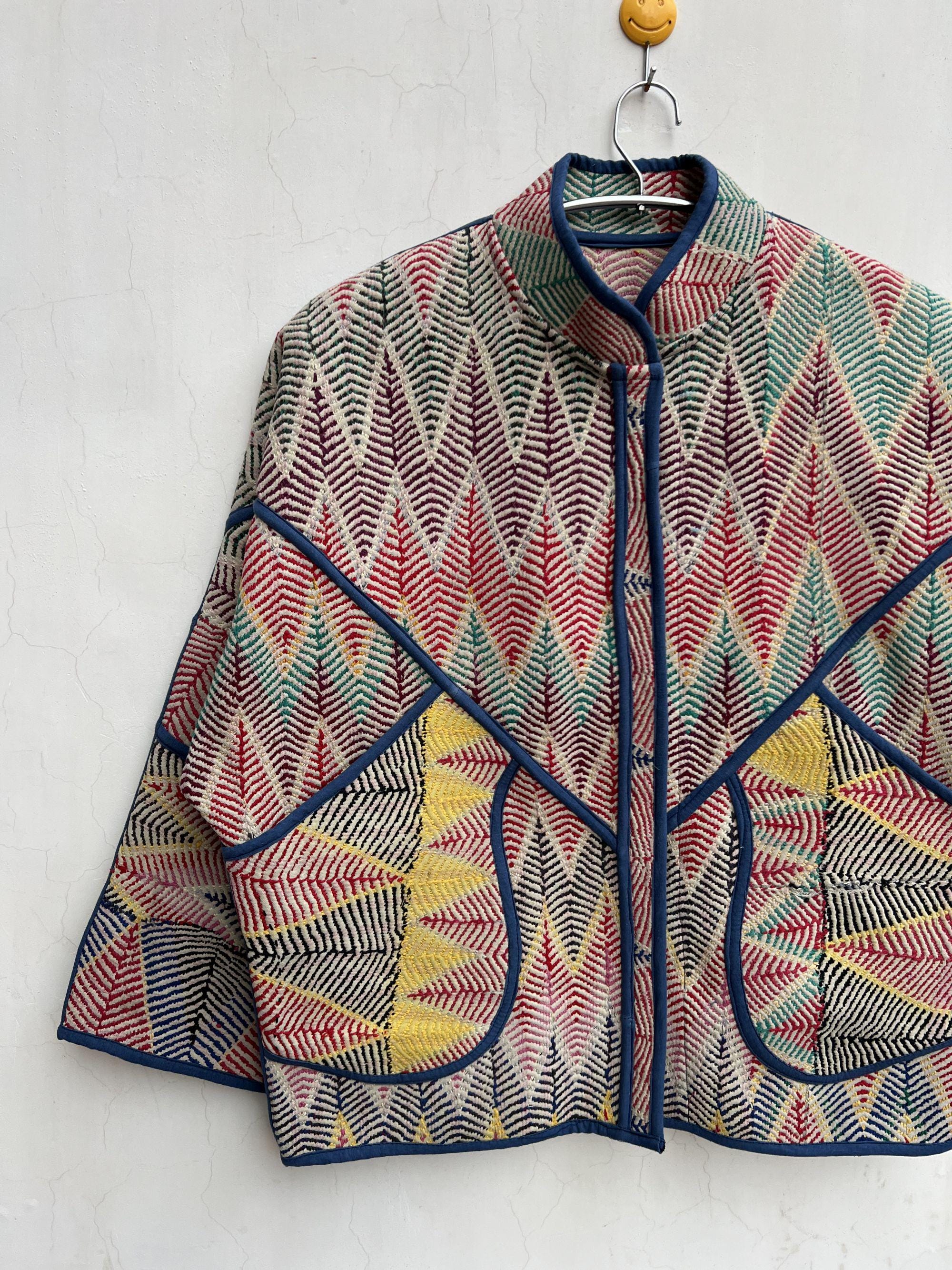 Handcrafted Reversible Jackets From Upcycled Vintage Kantha Quilts ...