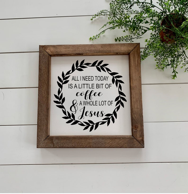 Coffee and Jesus Sign/coffee Sign/jesus and Coffee/coffee Wood - Etsy