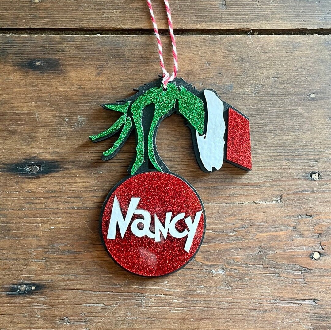 Personalized Grinch Ornament/grinch Ornament/personalized Grinch ...