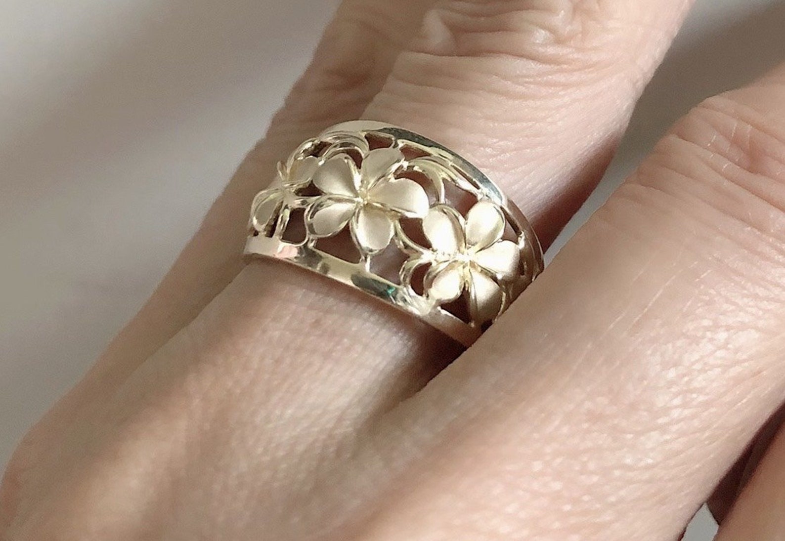 Hawaiian Heirloom Jewelry Solid 14k Gold Cut Out 5 Plumeria - Etsy