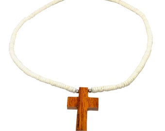 Puka Cross Necklace - Etsy