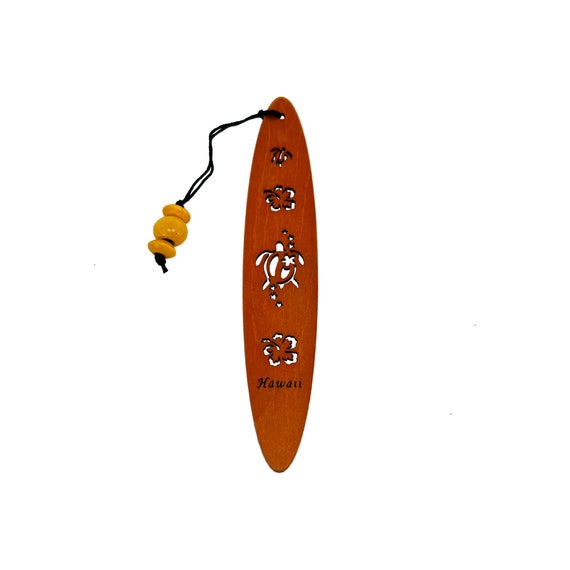 Hawaiian Laser Engraved Wood Honu Sea Turtle Bookmark From - Etsy