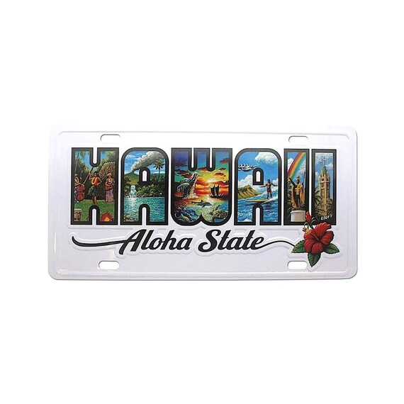 6in X 12in Hawaii the Aloha State License Plate Artwork by - Etsy