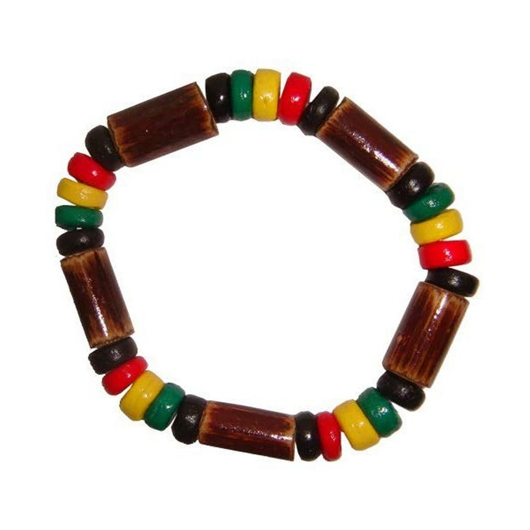 Hawaiian Jewelry Handmade Hawaiian Rasta Reggae Elastic Bracelet de ...