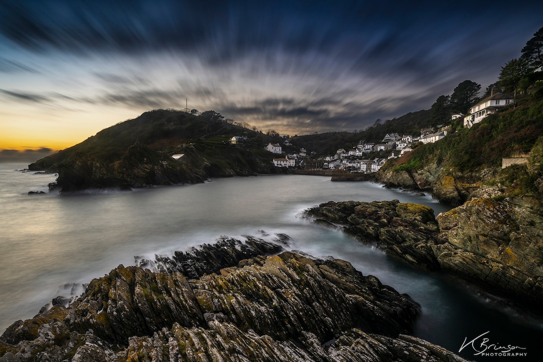 Polperro Sunset Photography Print - Etsy