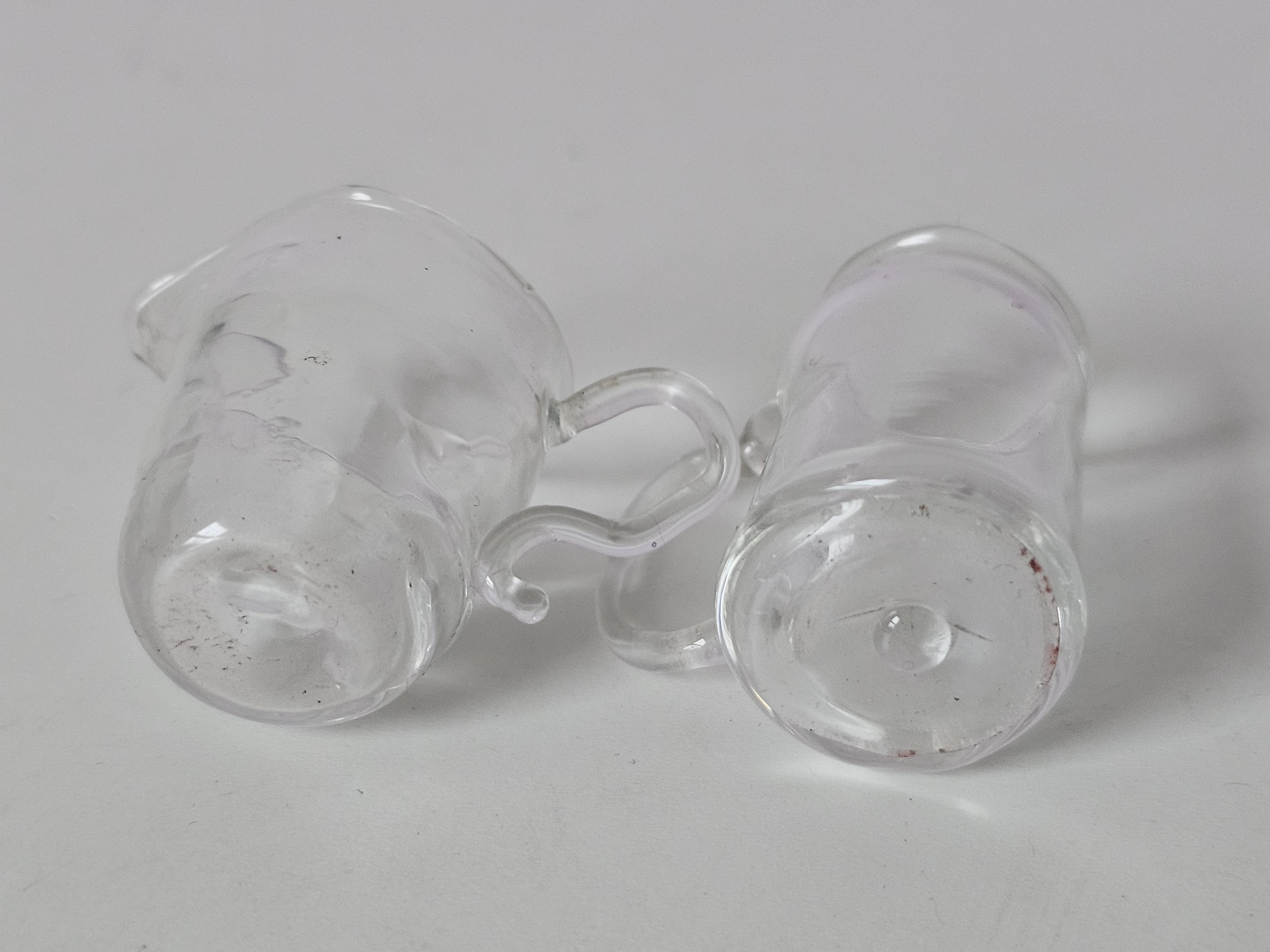 Antique Miniature Clear Glass Jug and Tankard - Etsy