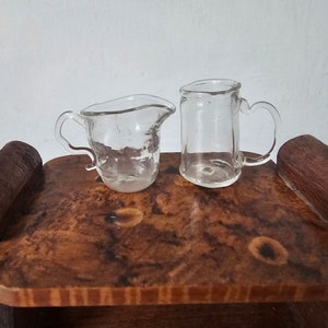 Antique Miniature Clear Glass Jug and Tankard - Etsy
