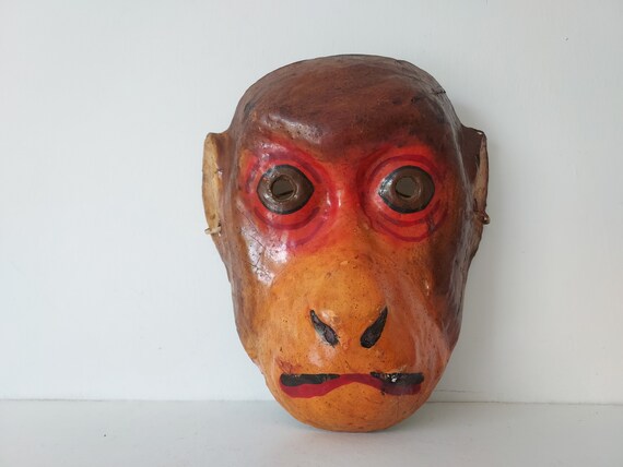 Antique Monkey Masks Japan Saru - Gem
