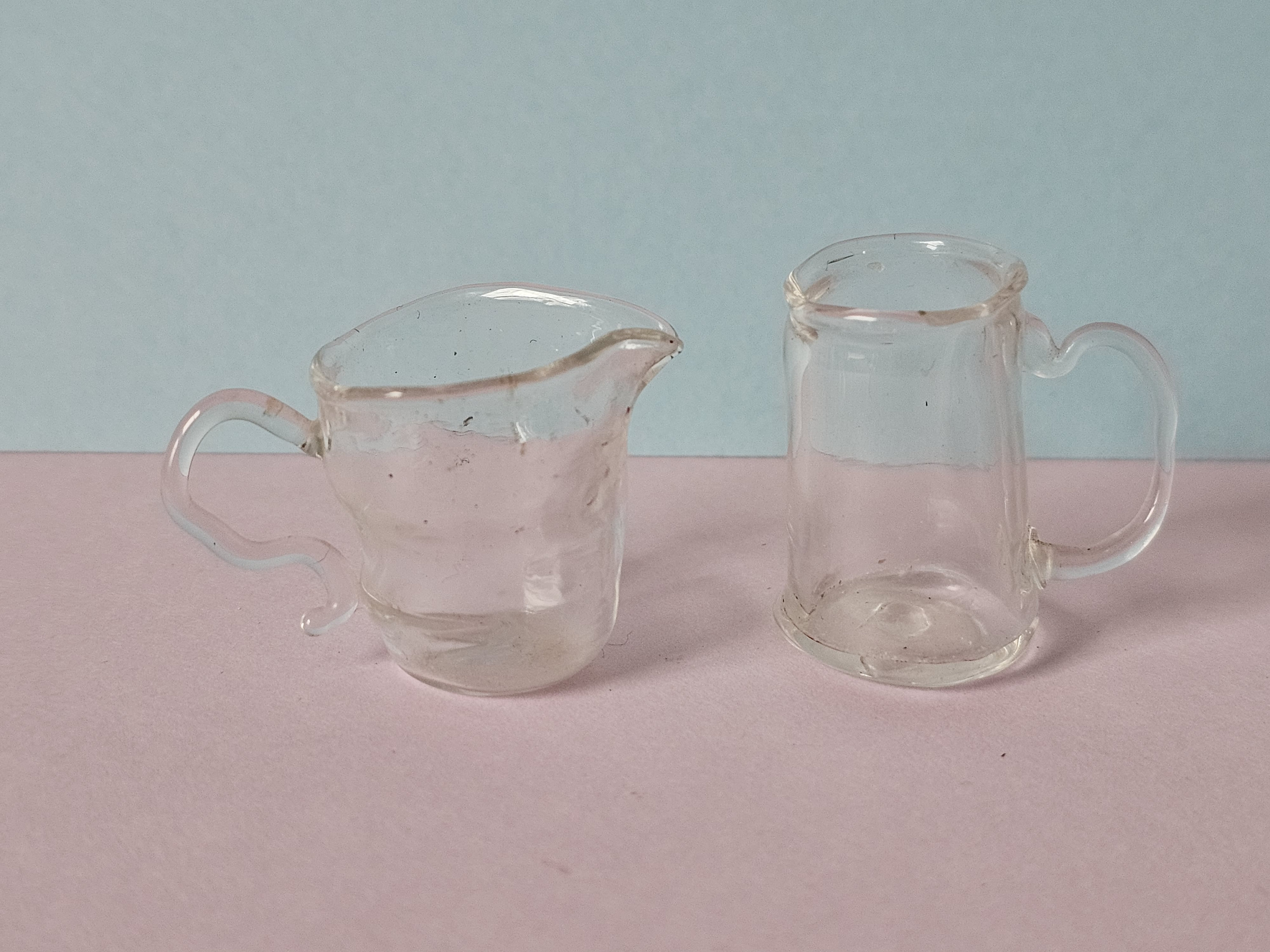Antique Miniature Clear Glass Jug and Tankard - Etsy