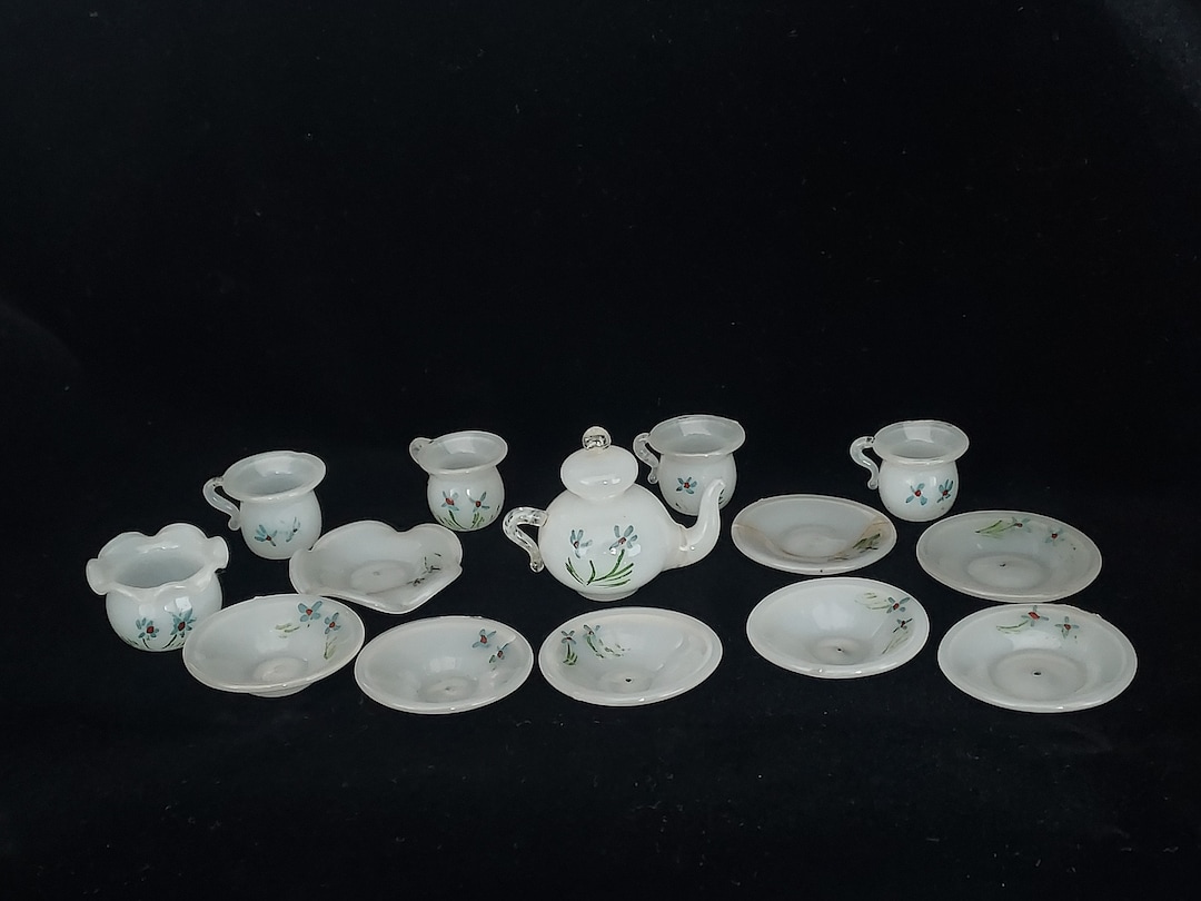 Miniature Glass Tea Set - Etsy