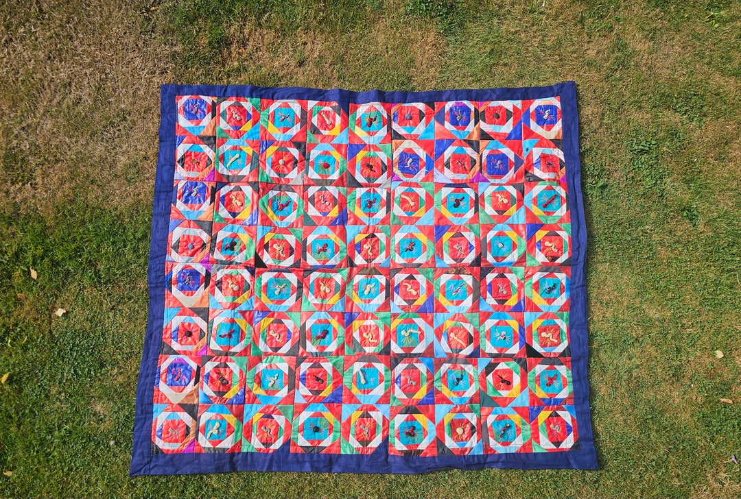 Vintage Bai Jia Bei Chinese Quilt - Etsy