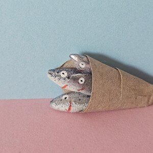 Miniature Paper Wrapped Fish - Etsy