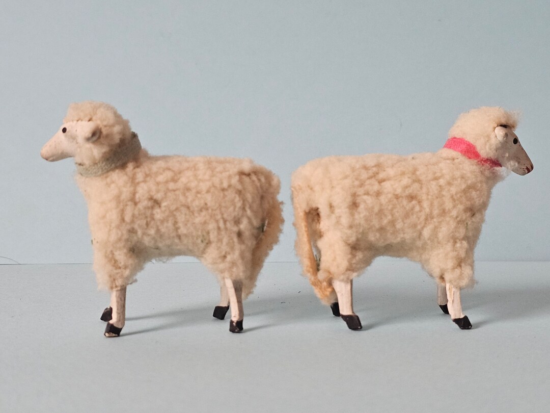 Antique Miniature Putz Sheep Ram - Etsy