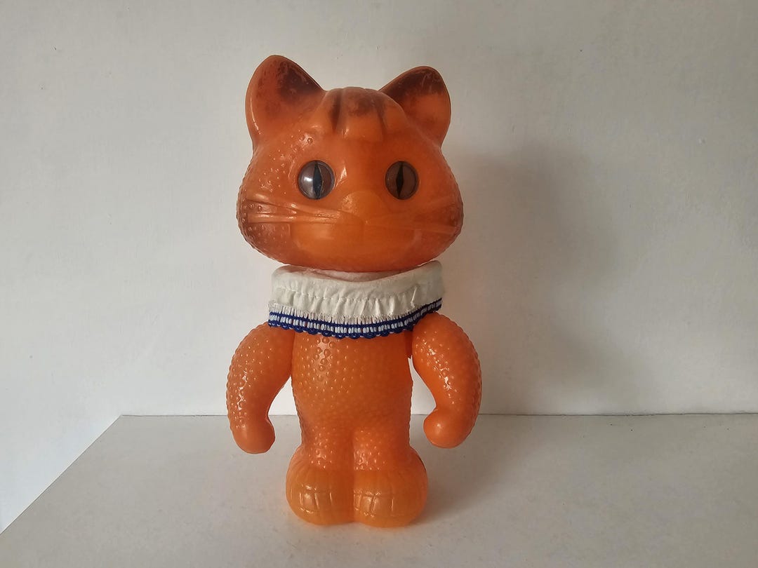 Vintage Soviet Orange Cat Figure - Etsy