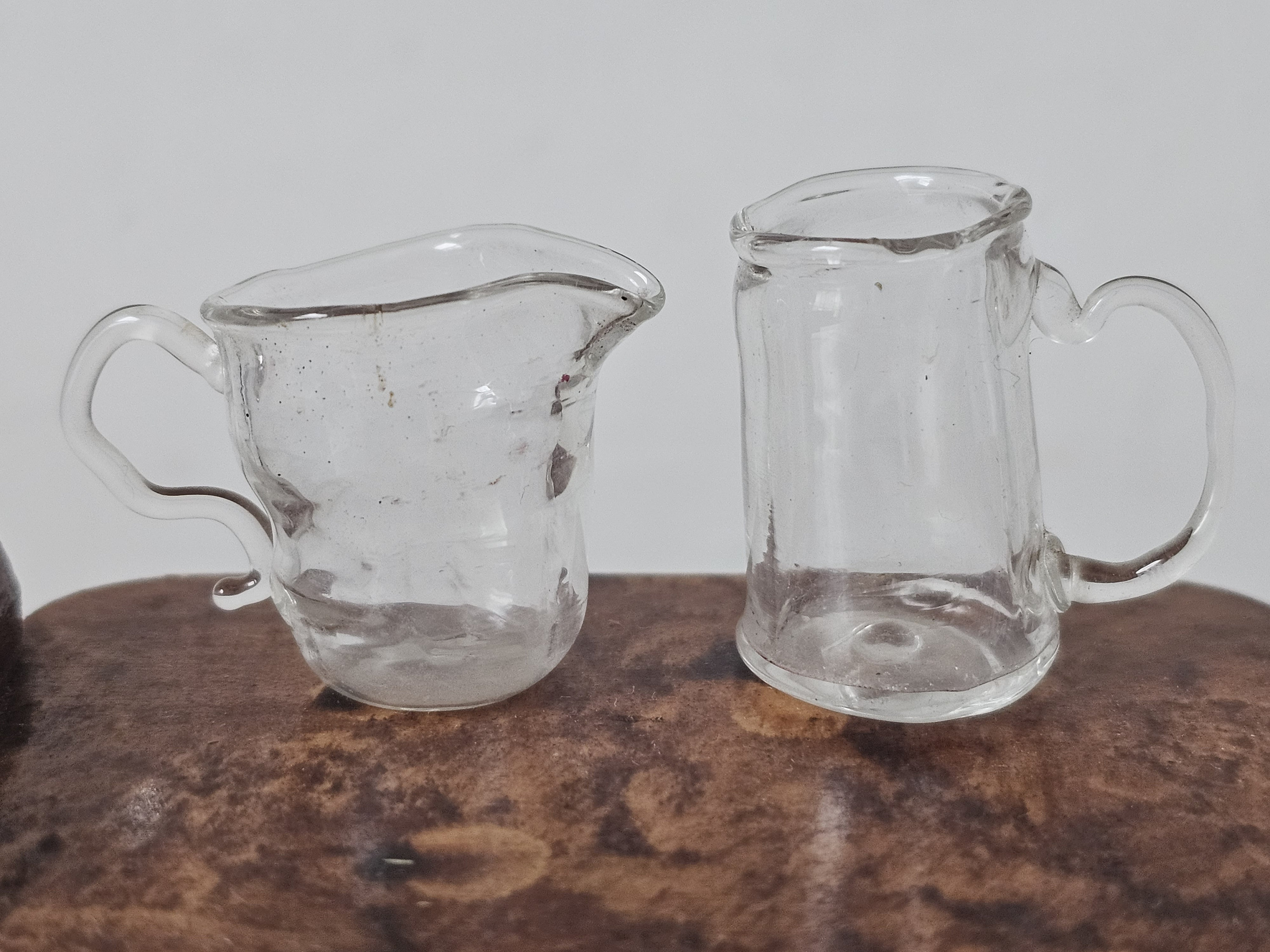 Antique Miniature Clear Glass Jug and Tankard - Etsy