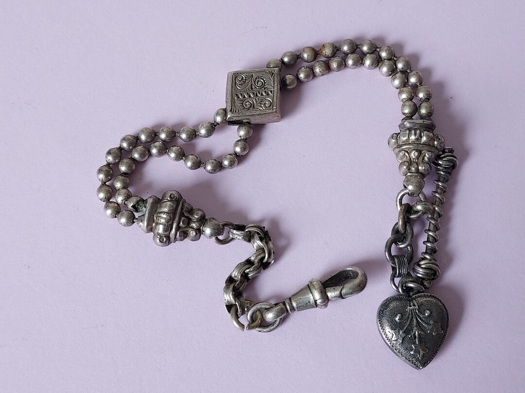 Antique Silver Fob Chain - Etsy