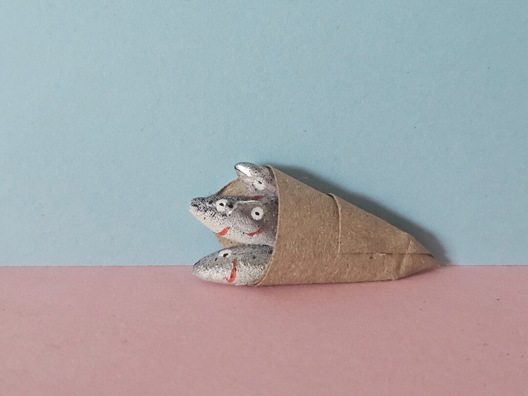 Miniature Paper Wrapped Fish - Etsy