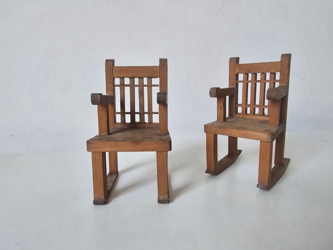 Antique Miniature Wooden Chairs - Etsy