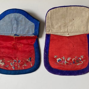 Antique Chinese Silk Embroidered Coin Purses - Etsy