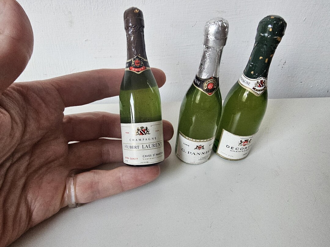 Vintage Miniature Champagne Bottles - Etsy