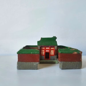 Antique Chinese Glazed House and Walls Miniatures - Etsy