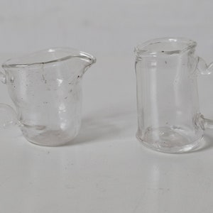 Antique Miniature Clear Glass Jug and Tankard - Etsy