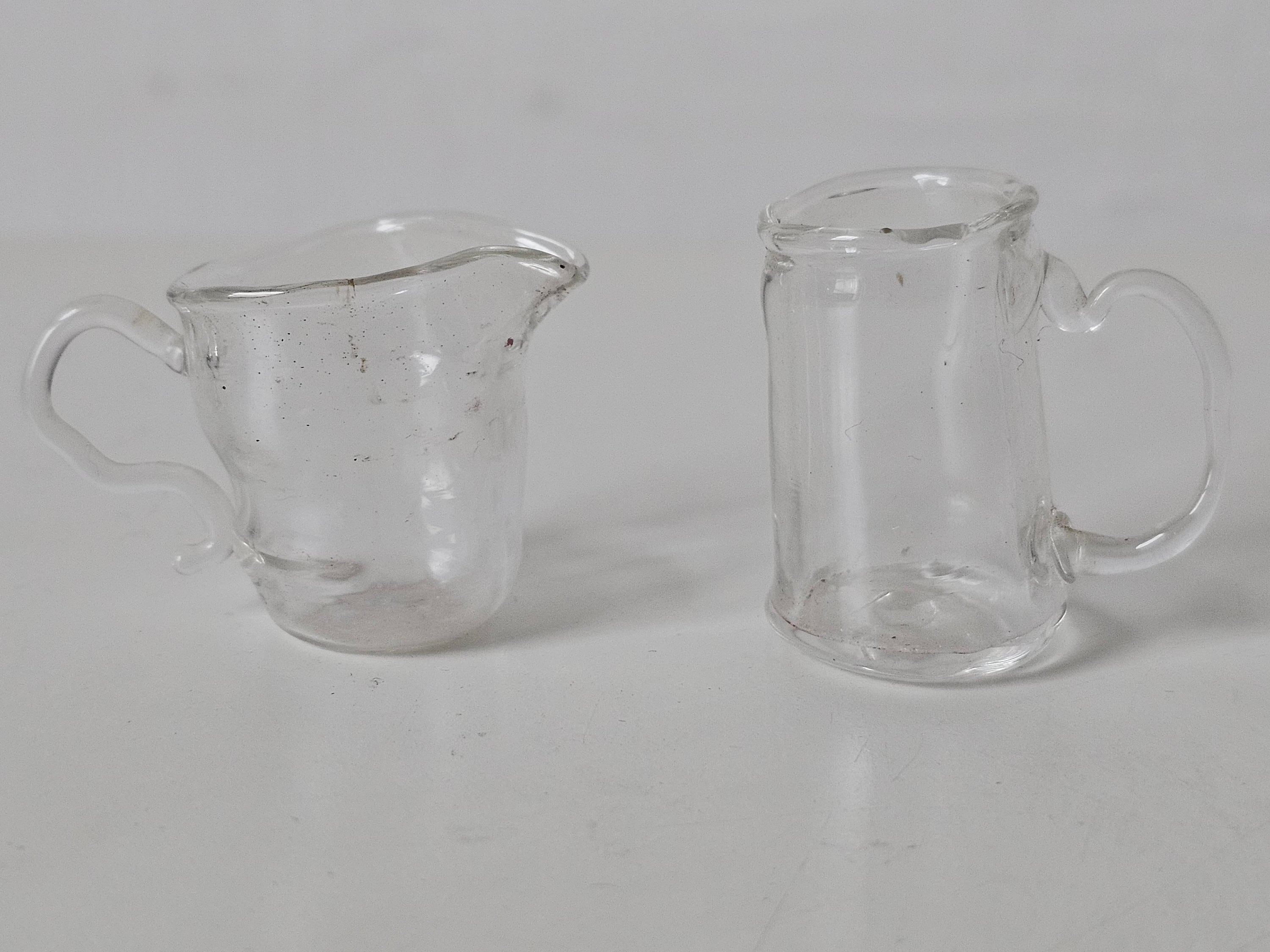 Antique Miniature Clear Glass Jug and Tankard - Etsy