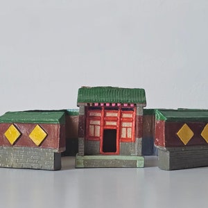 Antique Chinese Glazed House and Walls Miniatures - Etsy