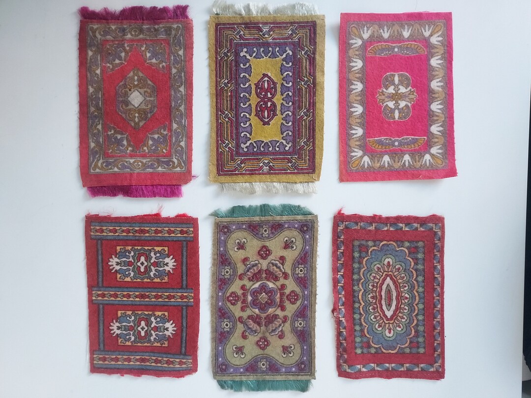 Antique Silk Velvet Miniature Rugs Cigarette Silks - Etsy