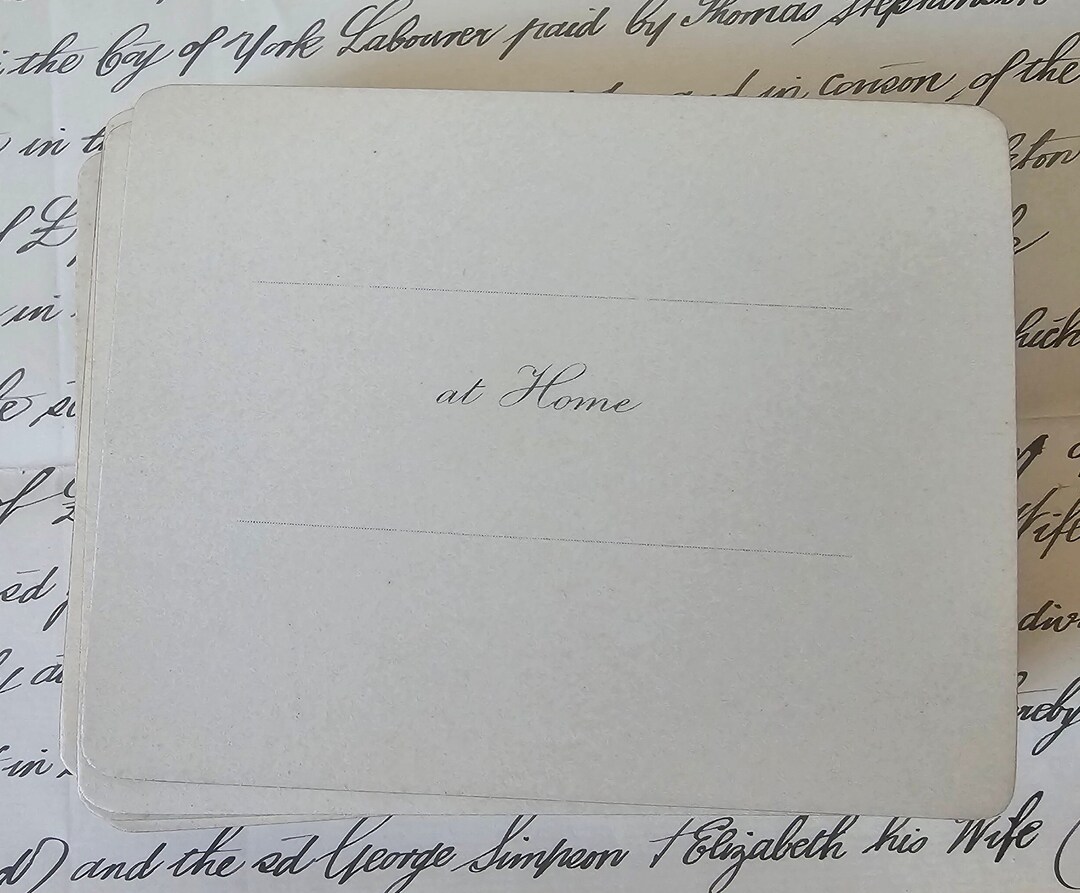 Antique Gilt-edged 'at Home' Cards - Etsy