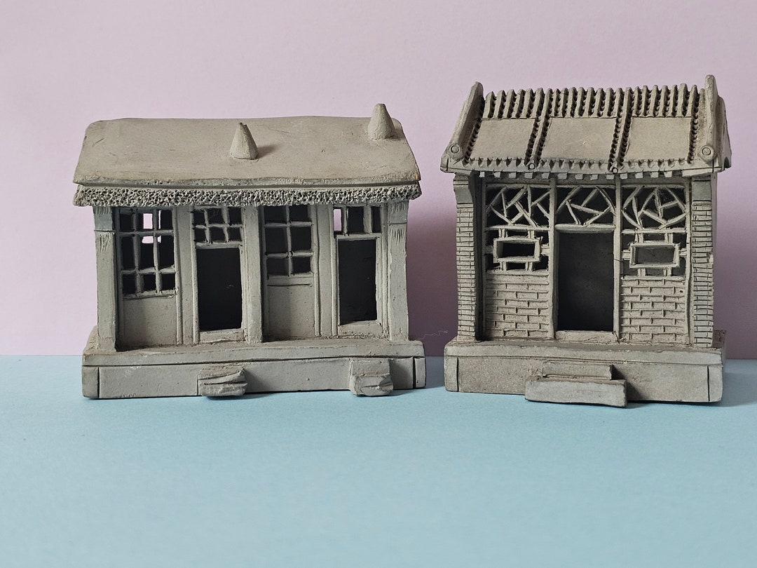 Unglazed Miniature Chinese Houses - Etsy