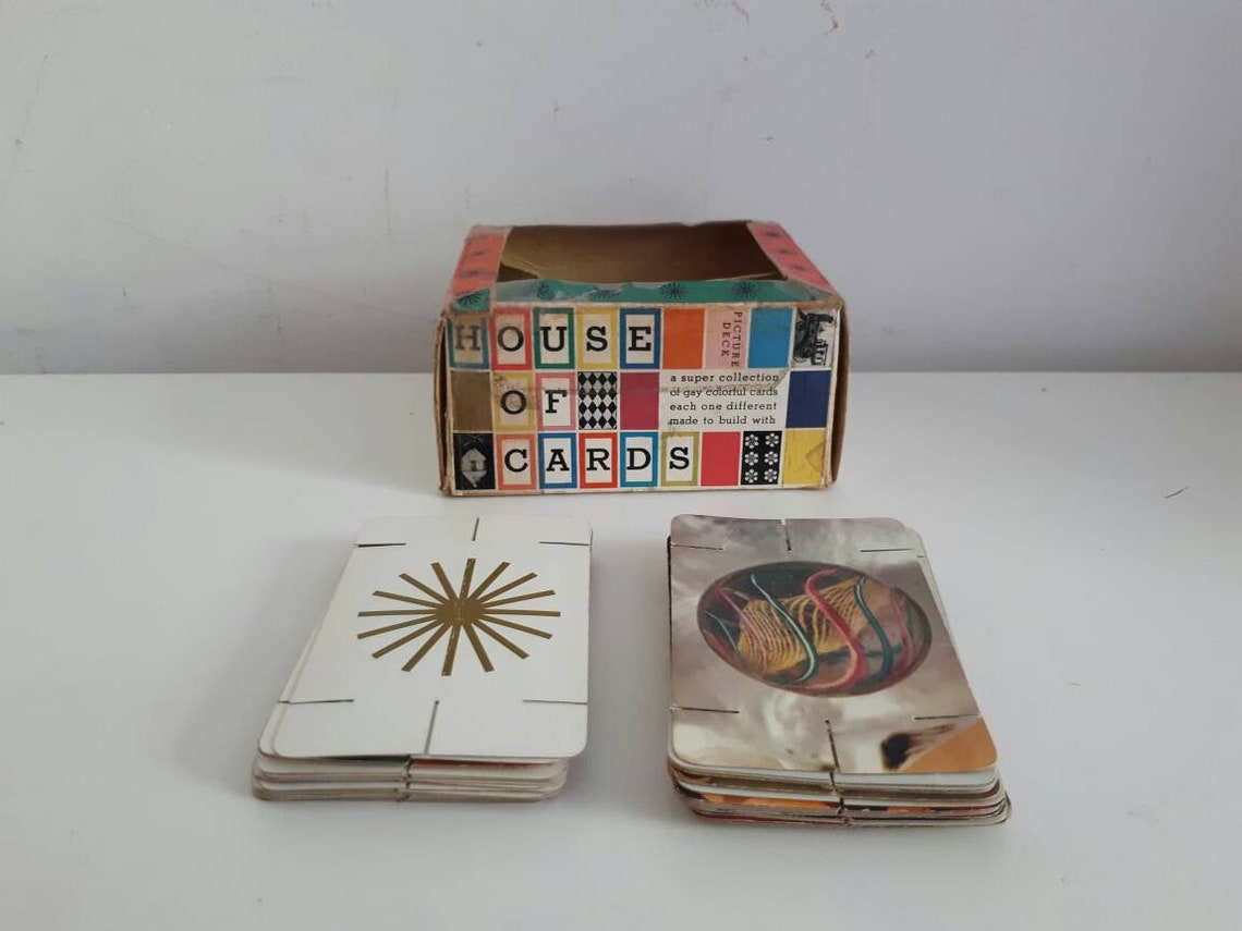 Rare Eames House of Cards Game Vintage Charles and Ray Eames - Etsy
