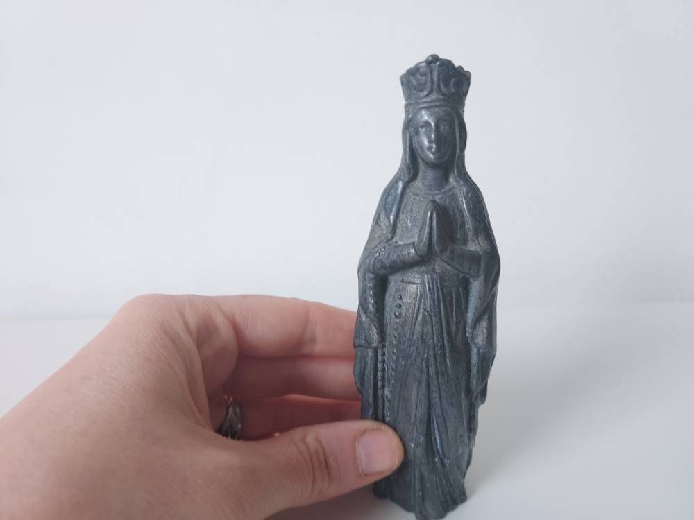 Antique Cast Metal Madonna - Etsy