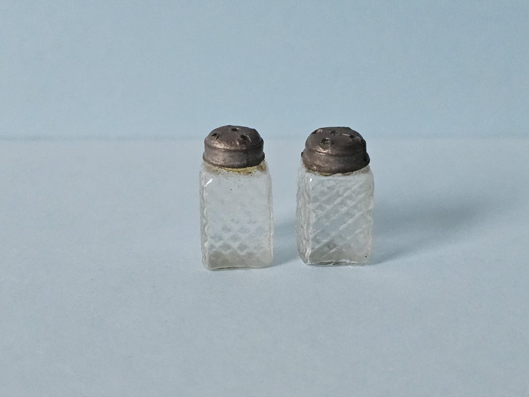 Antique Miniature Glass Salt and Pepper Shakers - Etsy